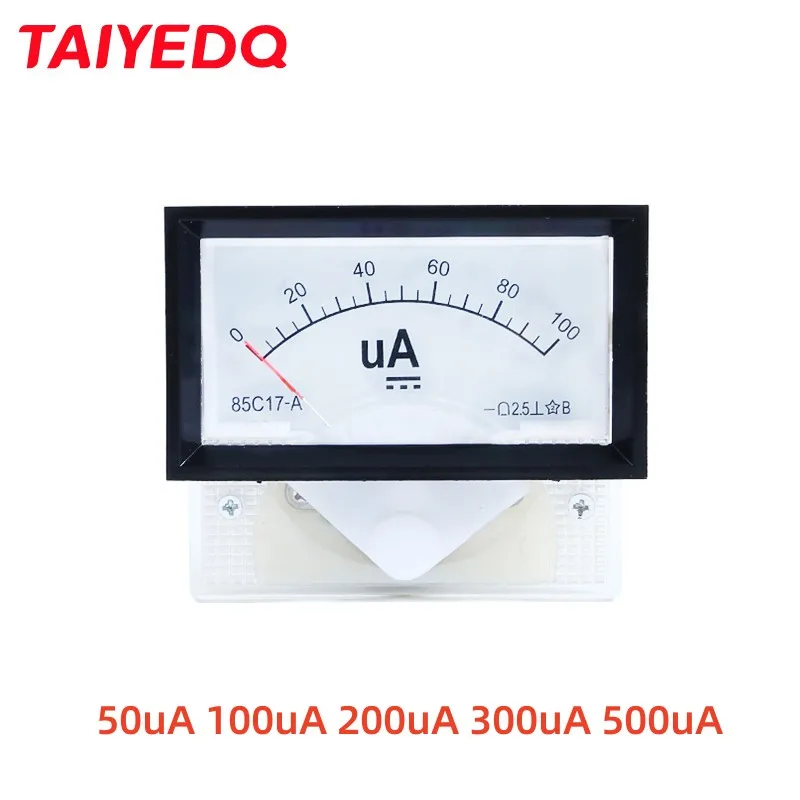 Pointer-Type-Panel-Mount-Analog-Ammeter-Gauge-DC-Meter-50uA-100uA-200uA ...