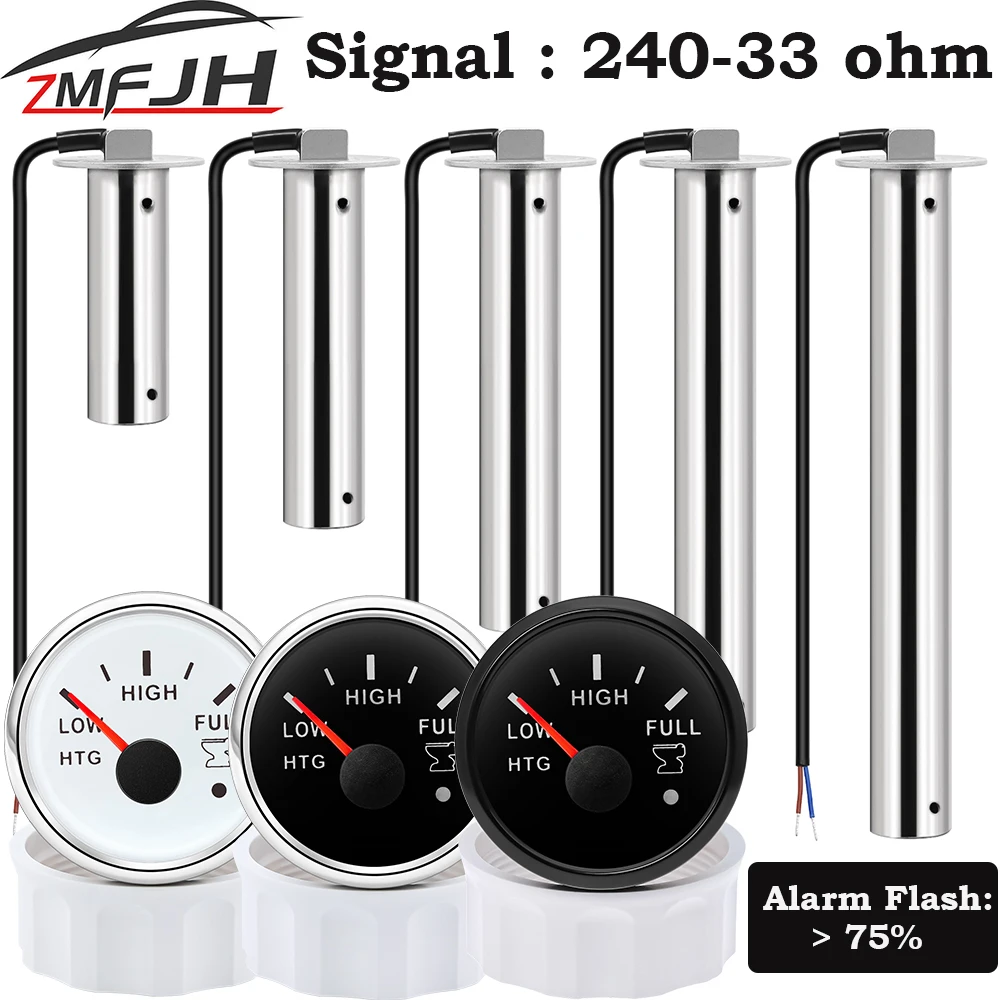 Universal-Marine-Boat-52MM-Sewage-Level-Gauge-with-Alarm-Light-240-33 ...
