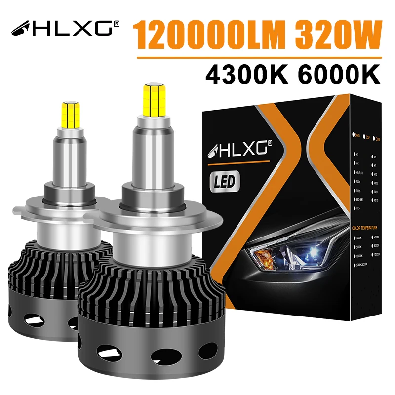 H7 LED Canbus 360 H11 H1 H4 120000LM 320W Car Headlight Bulb HB3 HB4 HIR2 9005 H8 D2S D4S Bi Led ...
