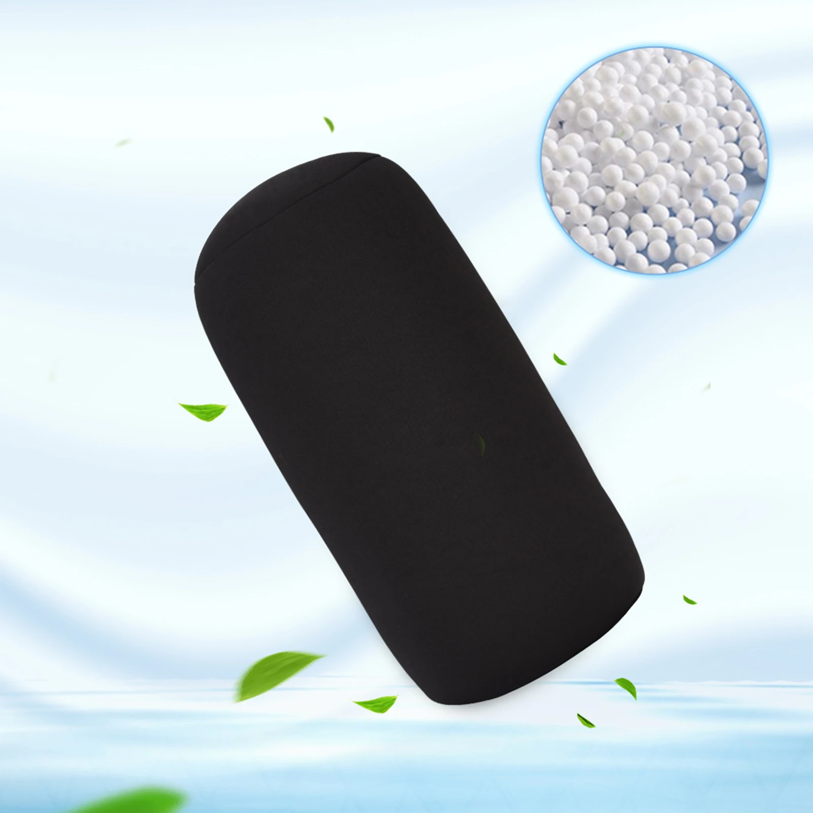 Micro Mini Microbead Cushion Roll Pillow Travel Home Seat Sleeping Neck ...