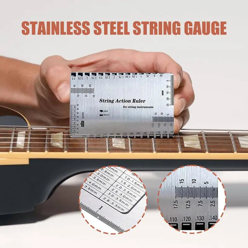 Guitar String Height Gauge Guitar Setup Gauge Measuring Tool Precision ...
