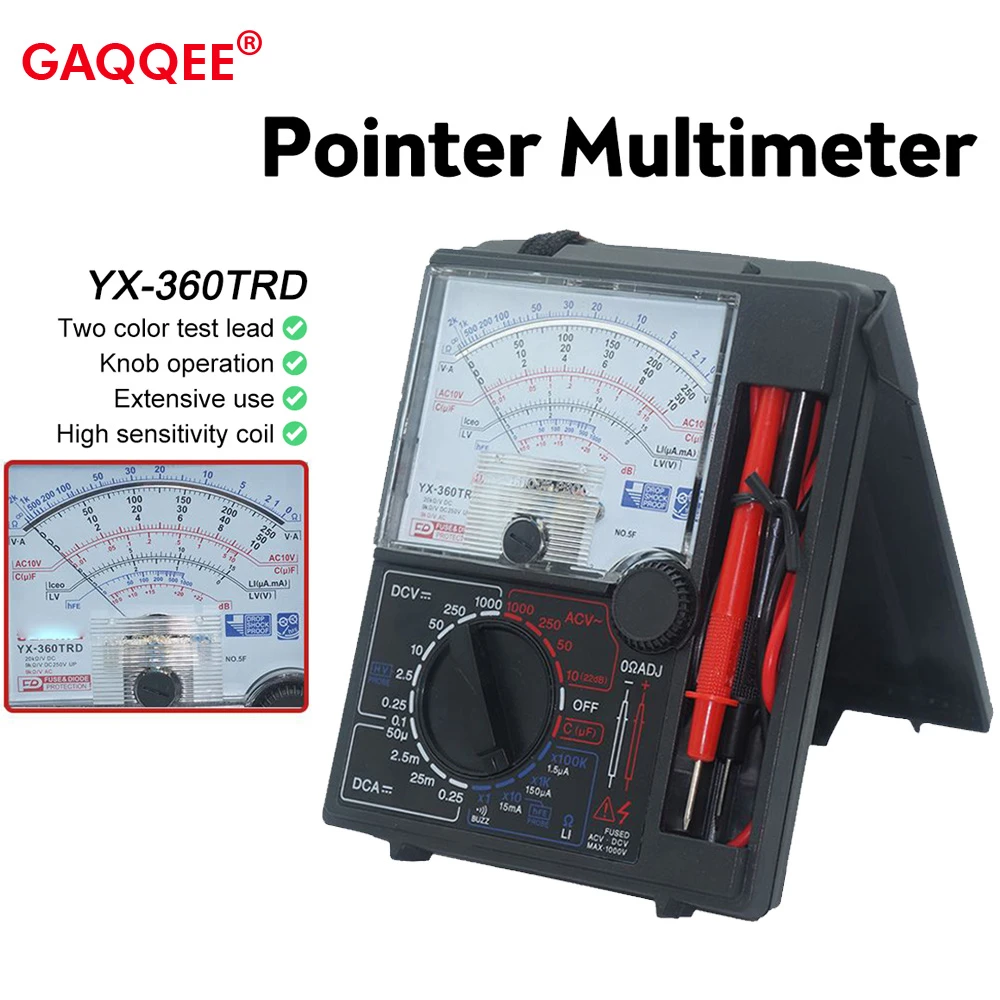 Yx360trd Analog Multimeter Acdc Voltage Current Ohm Testing Tester ...