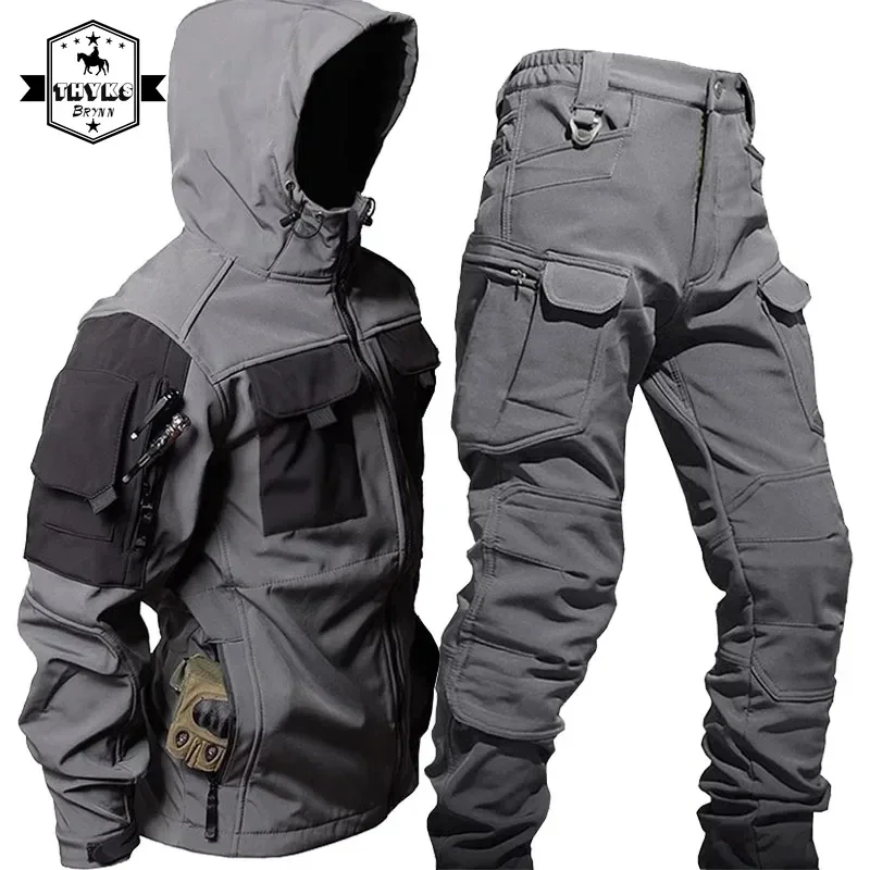 Shark-Skin-Tactical-Sets-Mens-Military-Training-Windproof-Warm-Suit ...