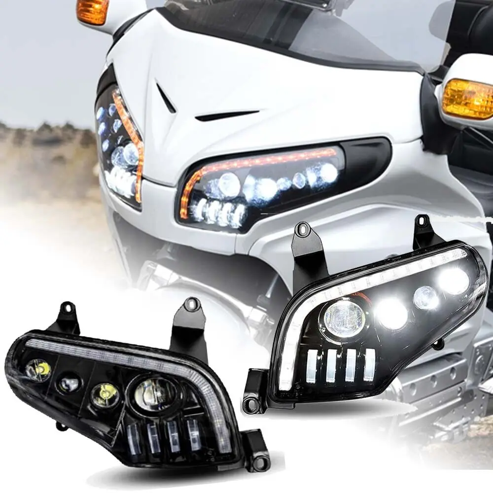 LED-Motorcycle-Headlight-Assembly-Front-Blink-Lamp-Turn-Signal-High-Low ...