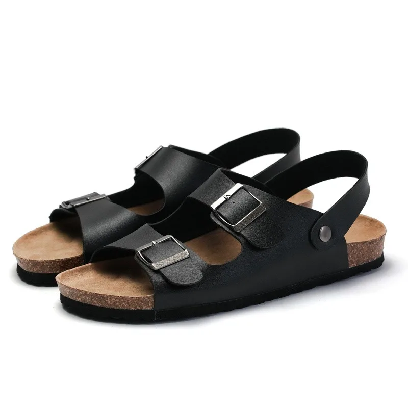 2025 New Summer Men Sandals Trend Flip Flops Women Cork Beach Shoes ...