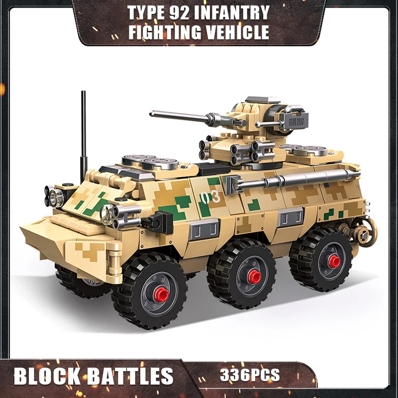 336Pcs-Bricks-Military-Type-92-Infantry-Fighting-Car-Model-Building ...