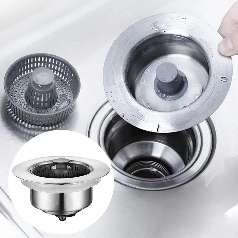 3-in-1-Kitchen-Sink-Stopper-Strainer-304-Stainless-Steel-Pop-Up-Sink ...