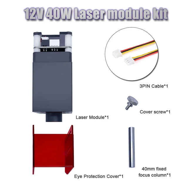 Nuof 450Nm 40W Lézermodul Állítható Fókusz Pwm/Ttl Blue Laser Cnc Head ...