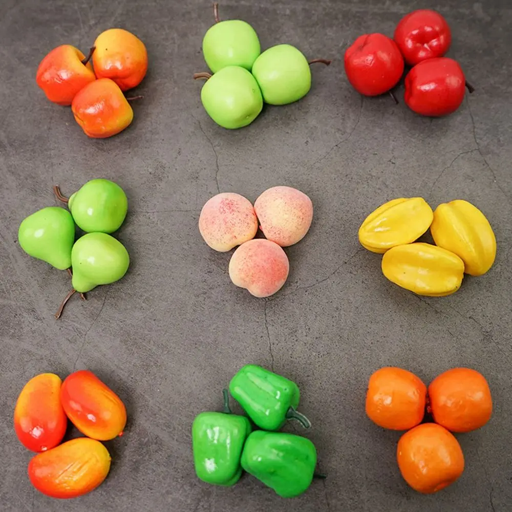 10pcs Artificial Fake Fruit Mini Fruits Simulation Fruits Vegetable ...