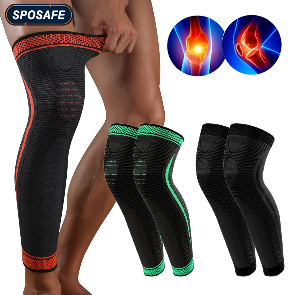 Sports-Full-Leg-Compression-Sleeves-Long-Knee-Support-for-Men-Cycling ...