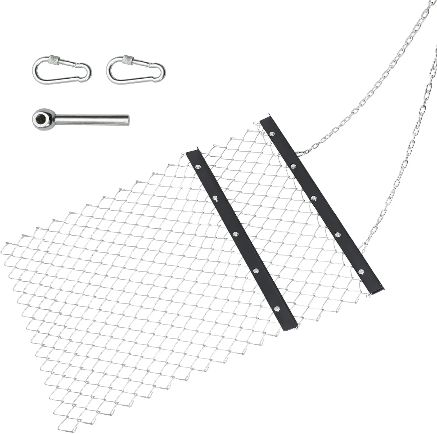 5-X-6-FT-Towable-Steel-Durable-Rust-Resistant-Chain-Rake-Atv-Drag ...