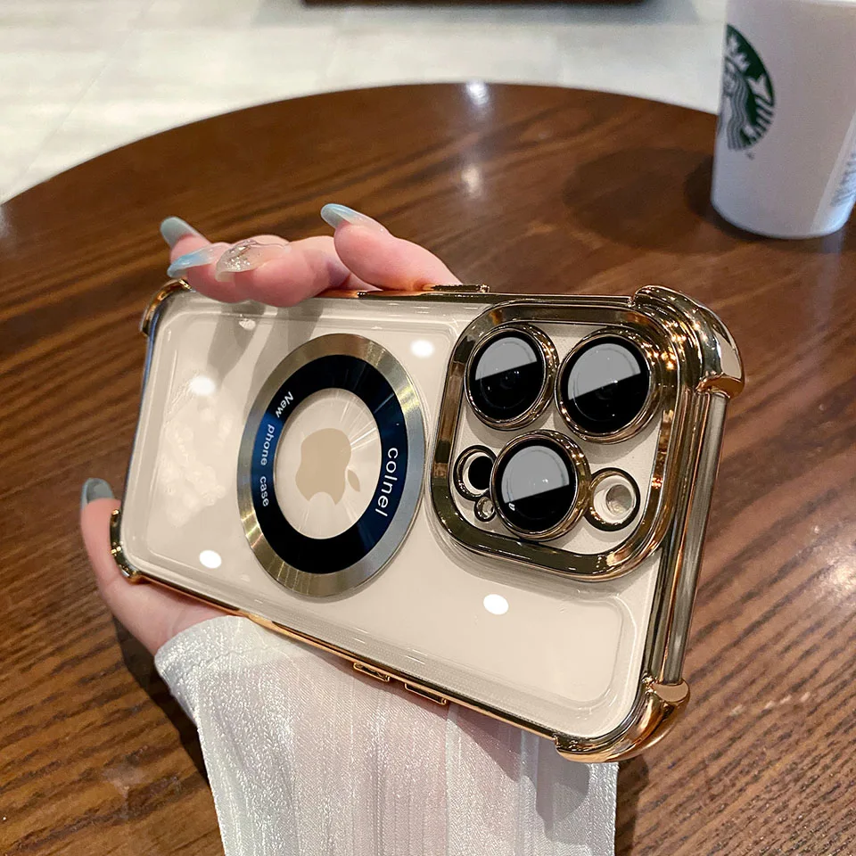 Luxury-Magnetic-Transparent-Case-For-iPhone-15-11-12-13-14-Pro-Max-15 ...