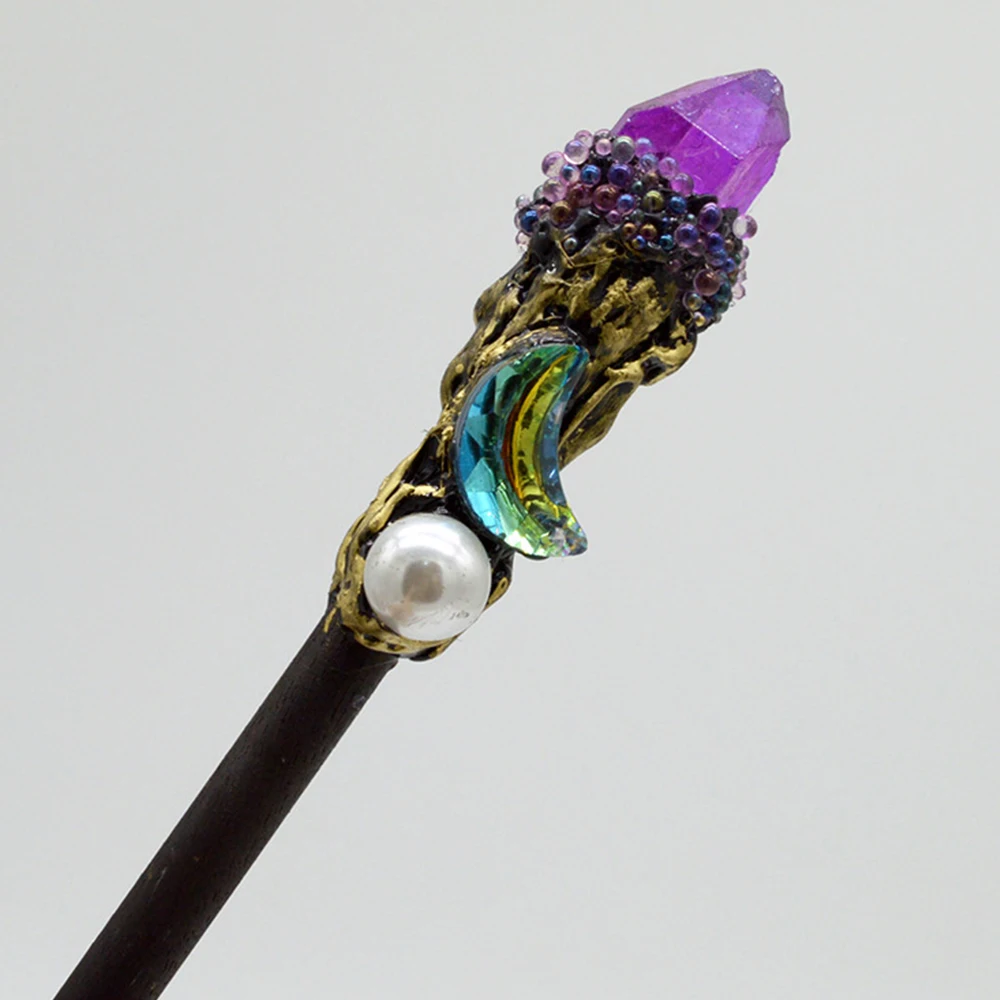 Natural-Crystal-Jewelry-Gifts-Handmade-Wood-Stick-Element-Fairy-Stick ...
