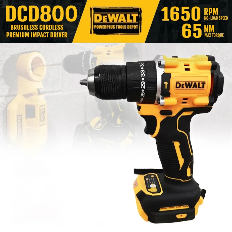 Dewalt-DCD800-taladro-inal-mbrico-de-1-2-pulgadas-1650RPM-taladro-de ...