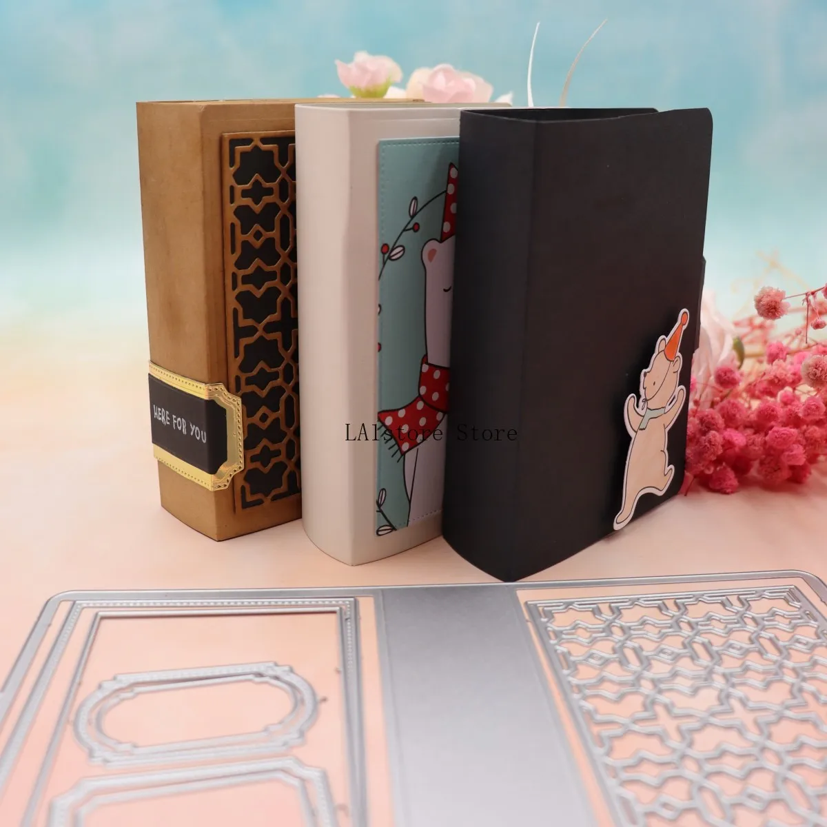 3D Stereo Books Cutting Dies DIY Craft Templates For Scrapbook Greeting ...