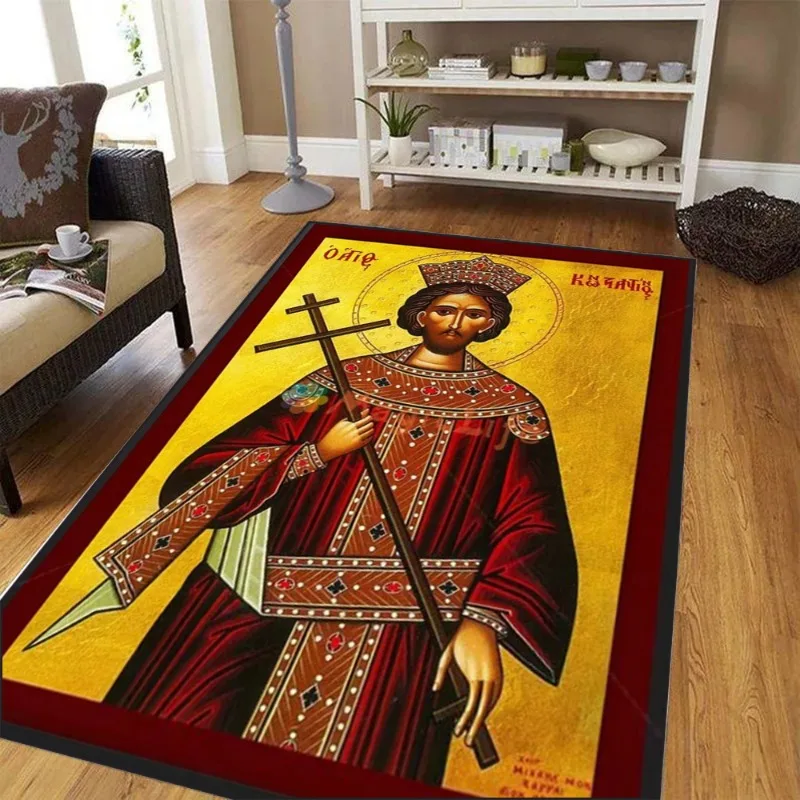 Large Religious Icon Pattern Carpet for Living Room High Definition ...