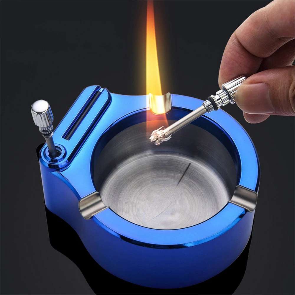 Cigarette-Ashtray-Match-Torch-Lighter-Portable-Cute-Ashtray-Home-Cigar ...