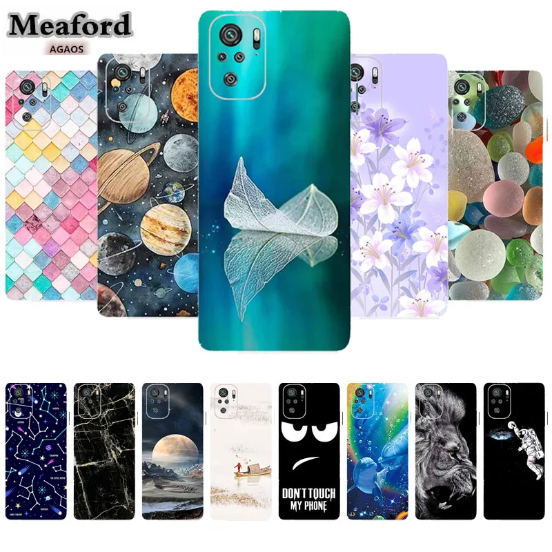 For Xiaomi Poco M5 Clear Case Fashion Painted Silicone Soft Back Cover ...
