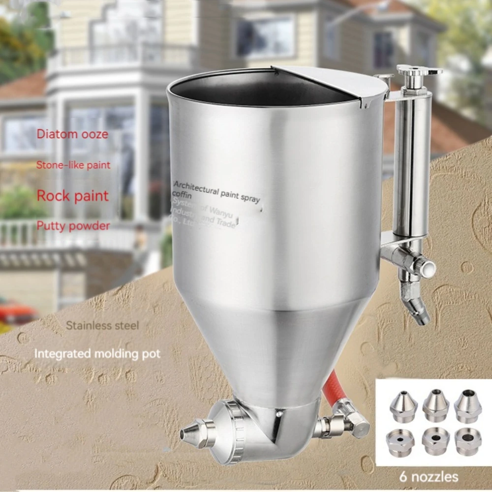 Exterior Wall Real Stone Paint Spray Gun Diatomaceous Mud Spray Pot ...