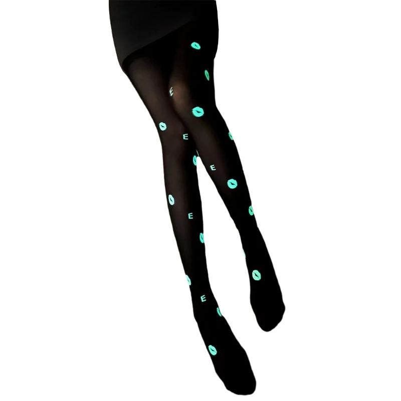 Glow-in-the-Dark-Halloween-Stockings-for-Women-Luminous-High-Waist ...