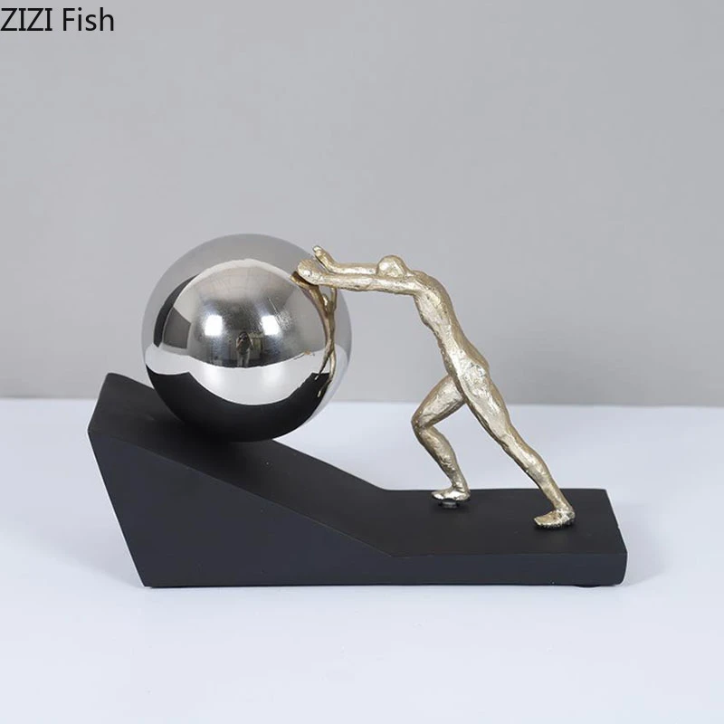 Rolling Ball Sculpture | Sculpture Home Decor | Sculptures Figurines ...