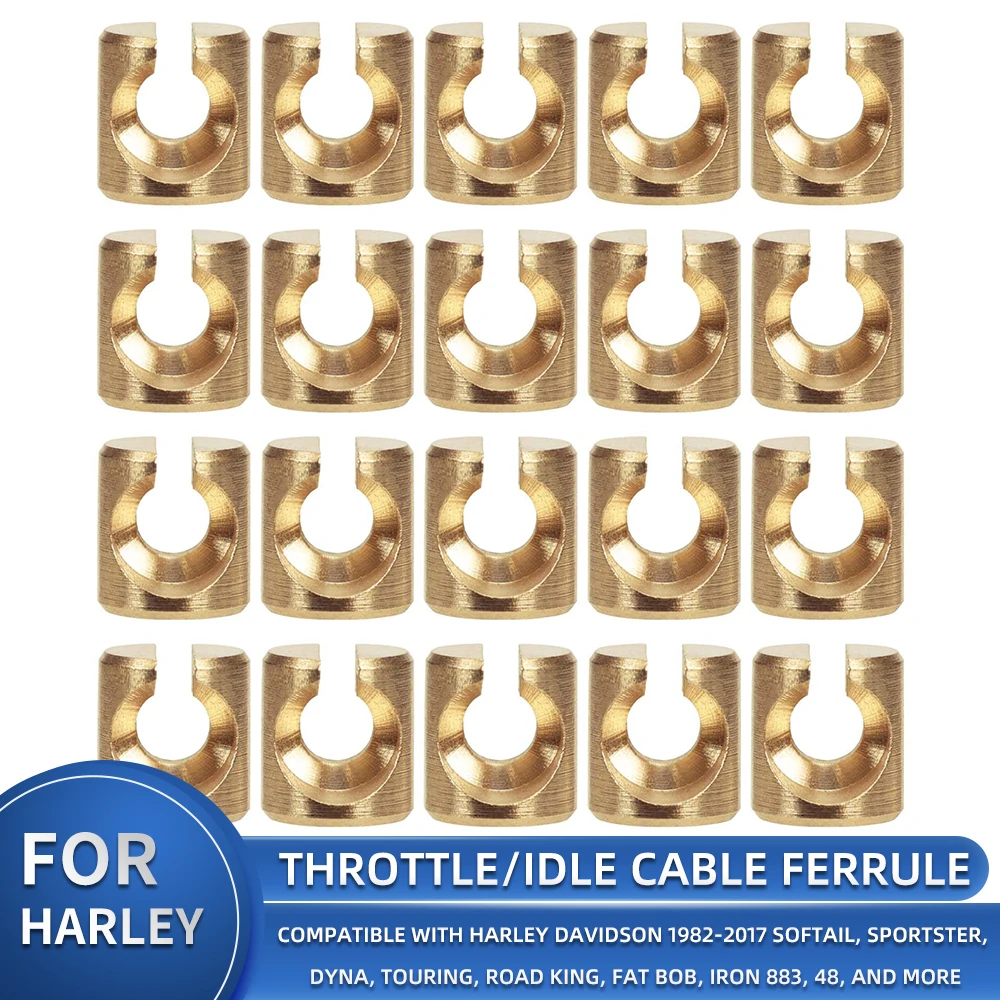 12Pcs Throttle Idle Cable Control Ferrules for Harley Davidson 1982 ...