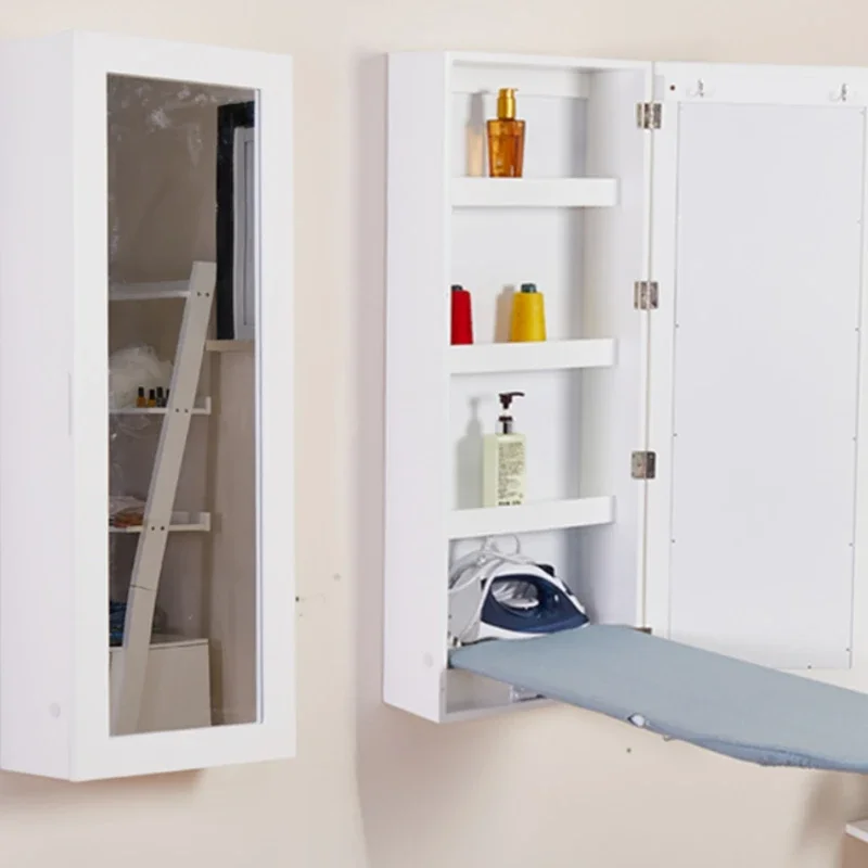 Foldable-Wall-Hidden-Iron-Table-Cloakroom-Storage-Ironing-Cabinet-Board ...