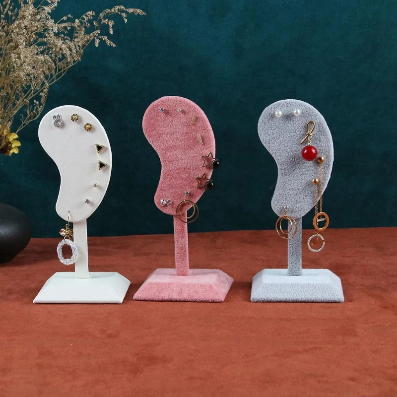Earring Holder Rack Exquisite Cute Jewelry Display Stands Ear Shaped Stud Earring Organizer Jewelry Hanging Stand for Shop Home AliExpress