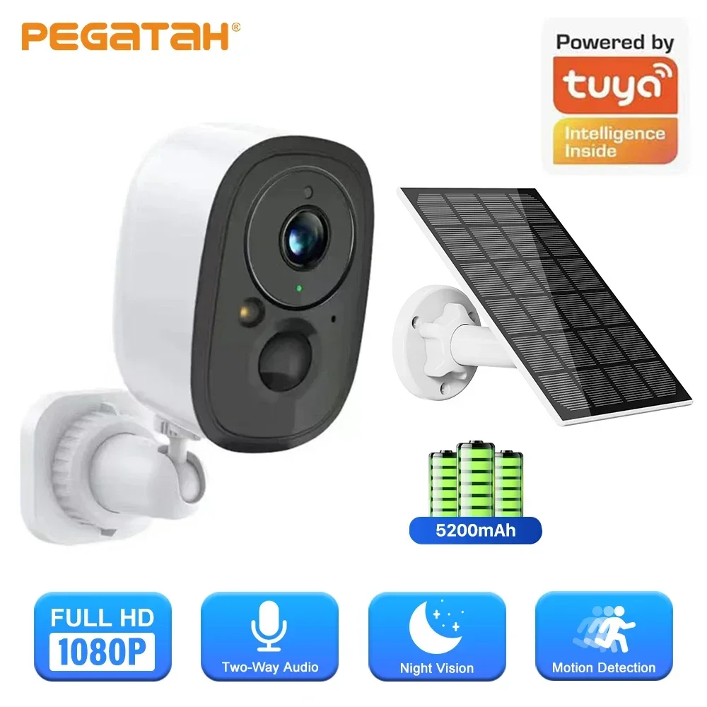Tuya-1080P-IP-Camera-Wireless-Outdoor-Solar-Security-Monitor-With ...