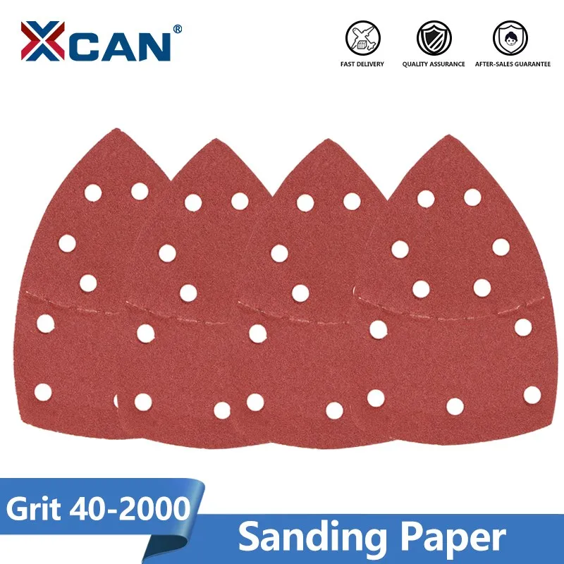 XCAN Sanding Paper Grit 40-2000 Aluminum Oxide Mouse Triangle Sanding ...