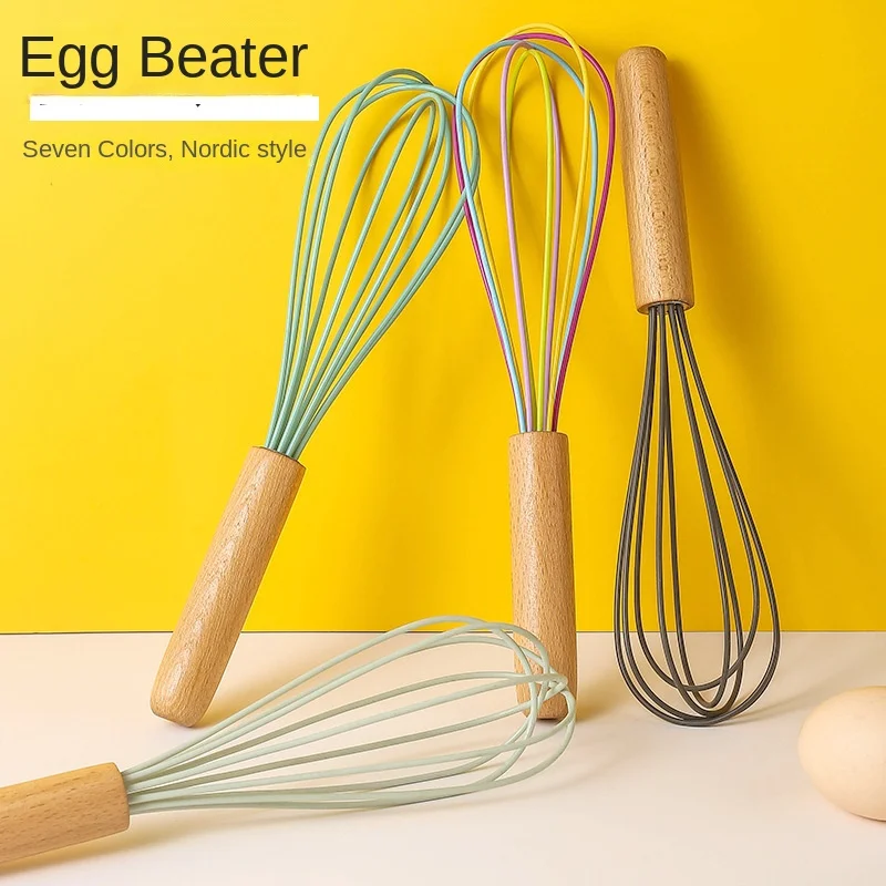 Batteur-manuel-en-silicone-avec-manche-en-bois-de-10-pouces-1-pi-ce ...