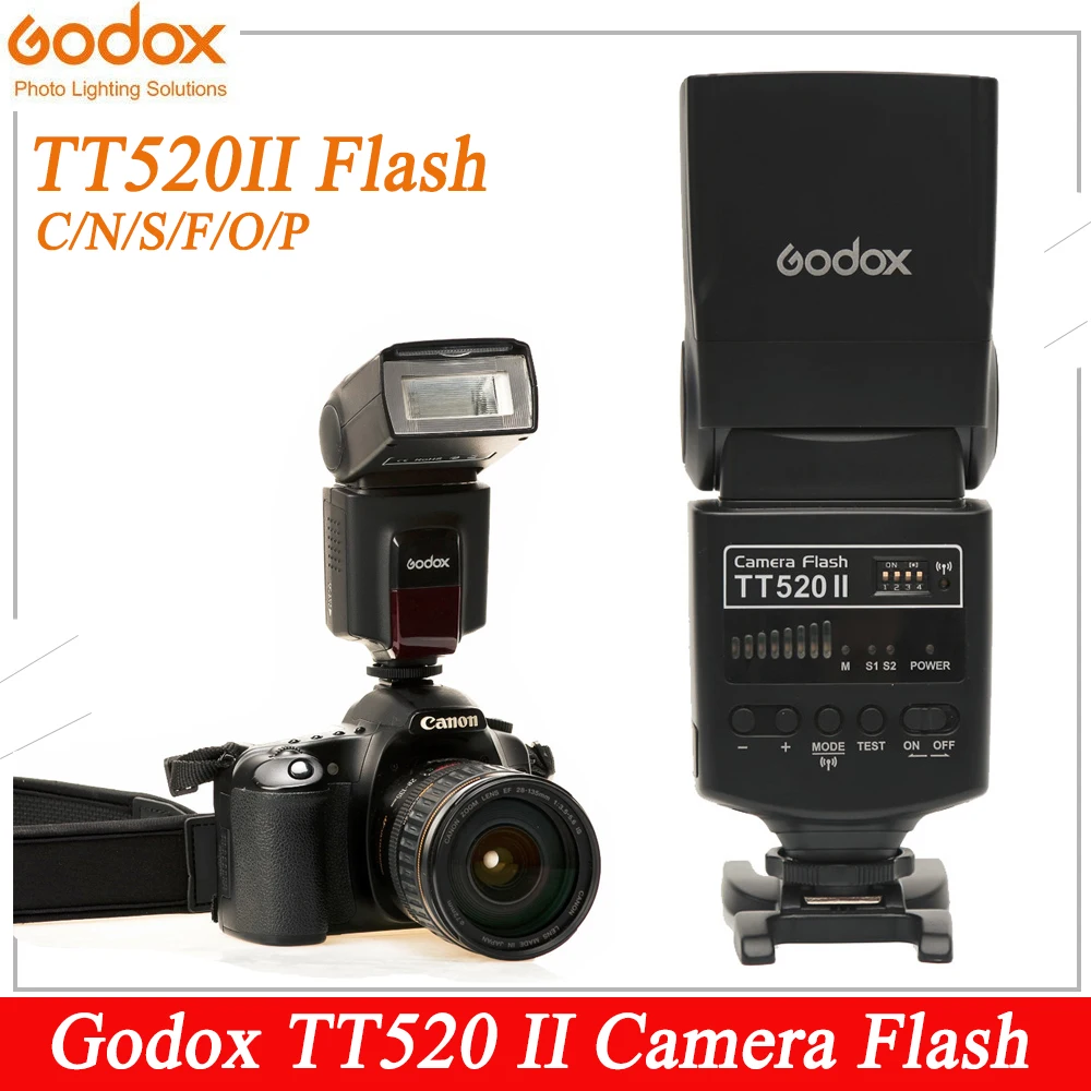 Godox Flash TT520 II TT520II con señal inalámbrica integrada de 433MHz ...