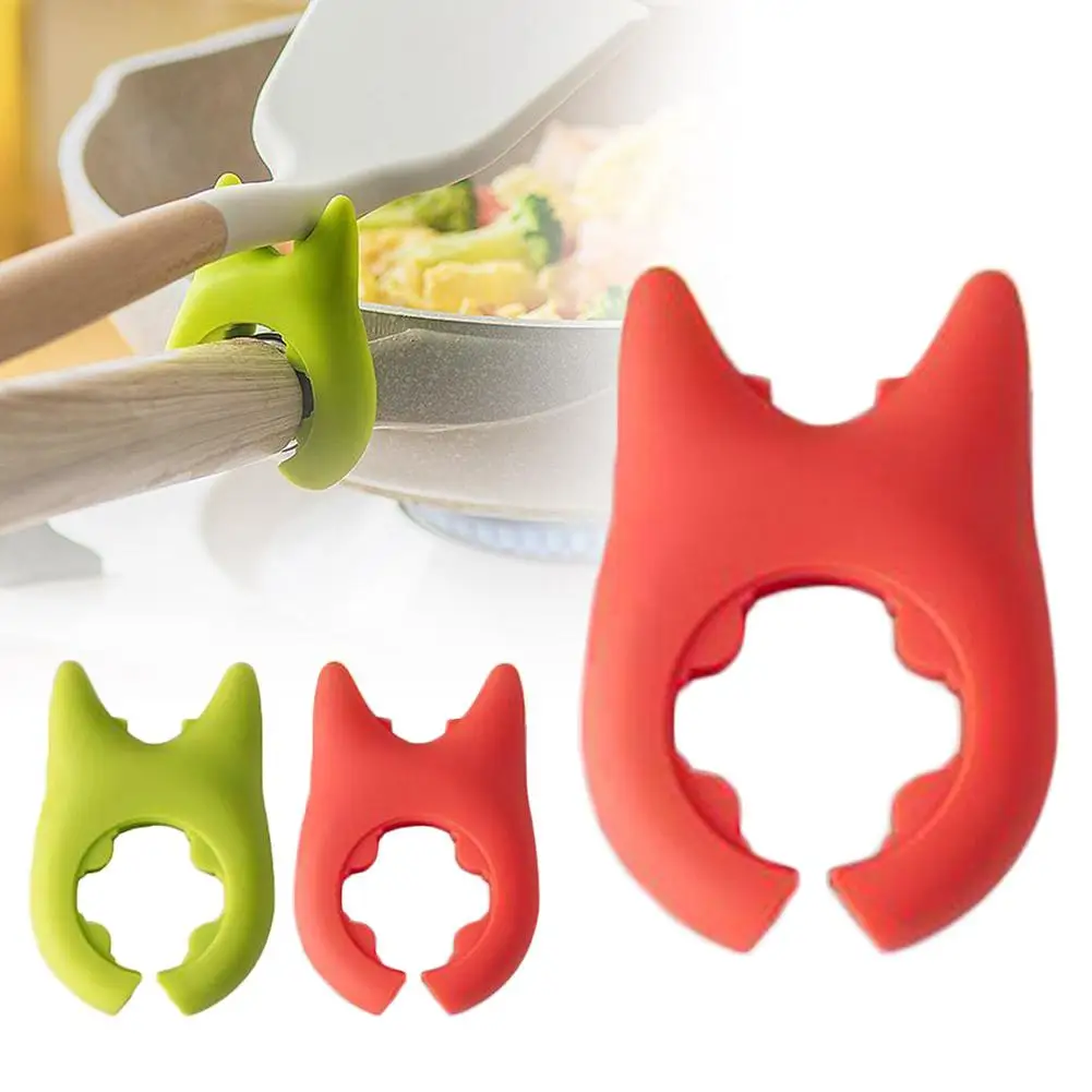Portable-Silicone-Anti-overflow-Pot-Lid-Clip-Anti-scalding-Holder-Universal-Clip-Spatula-Bracket ...