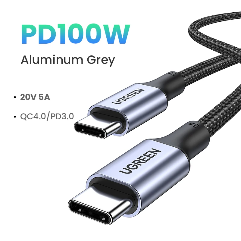 Cable USB tipo C UGREEN de 240 W para iPhone 15, Samsung S23, Power Line PD3.1 para PS5 ...