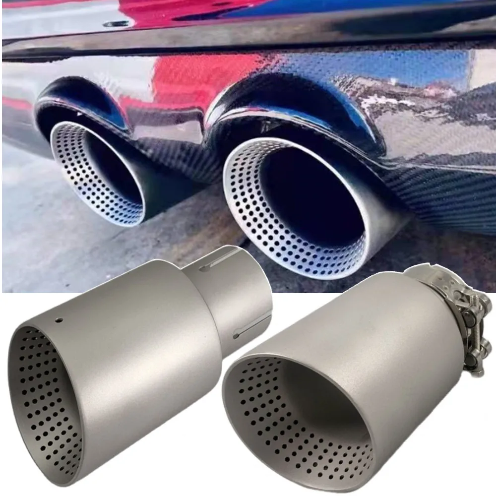 1-Pcs-Matte-Stainless-Steel-Car-Muffler-Tip-Exhaust-Tip-System ...
