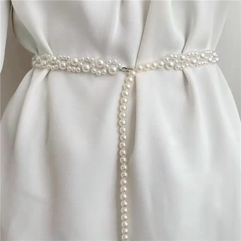 Cinturones-elegantes-de-perlas-para-mujer-cintur-n-de-cintura-vestido ...