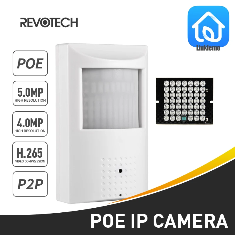 Revotech-POE-940nm-IR-PIR-LED-Night-4MP-5MP-IP-Camera-Indoor-HD-P2P ...