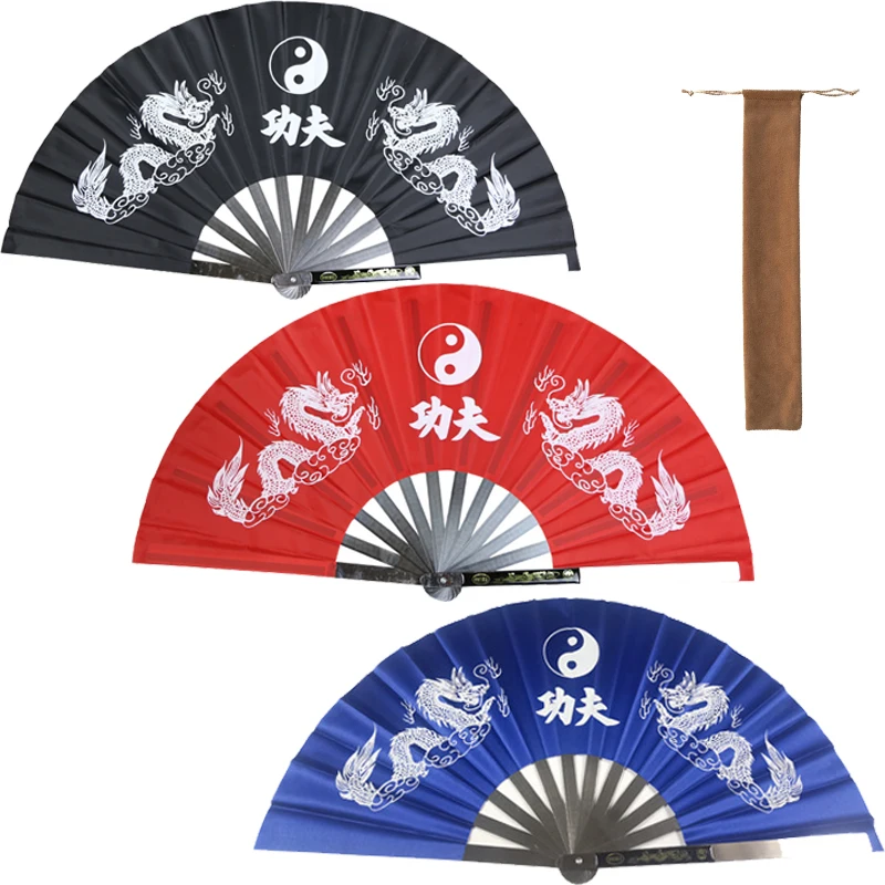 Folding-Fan-China-Traditional-Stainless-Steel-Tai-Chi-Fan-Kung-Fu ...