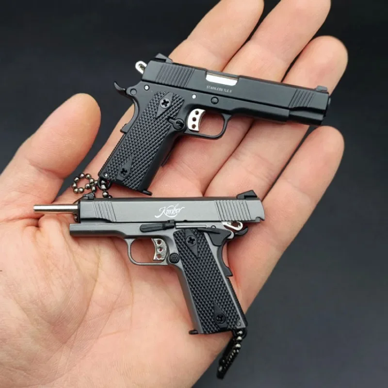 Mini-Metal-Gun-model-Scale-1-3-1911Model-Mini-Keychain-Metal-Model-Toy ...