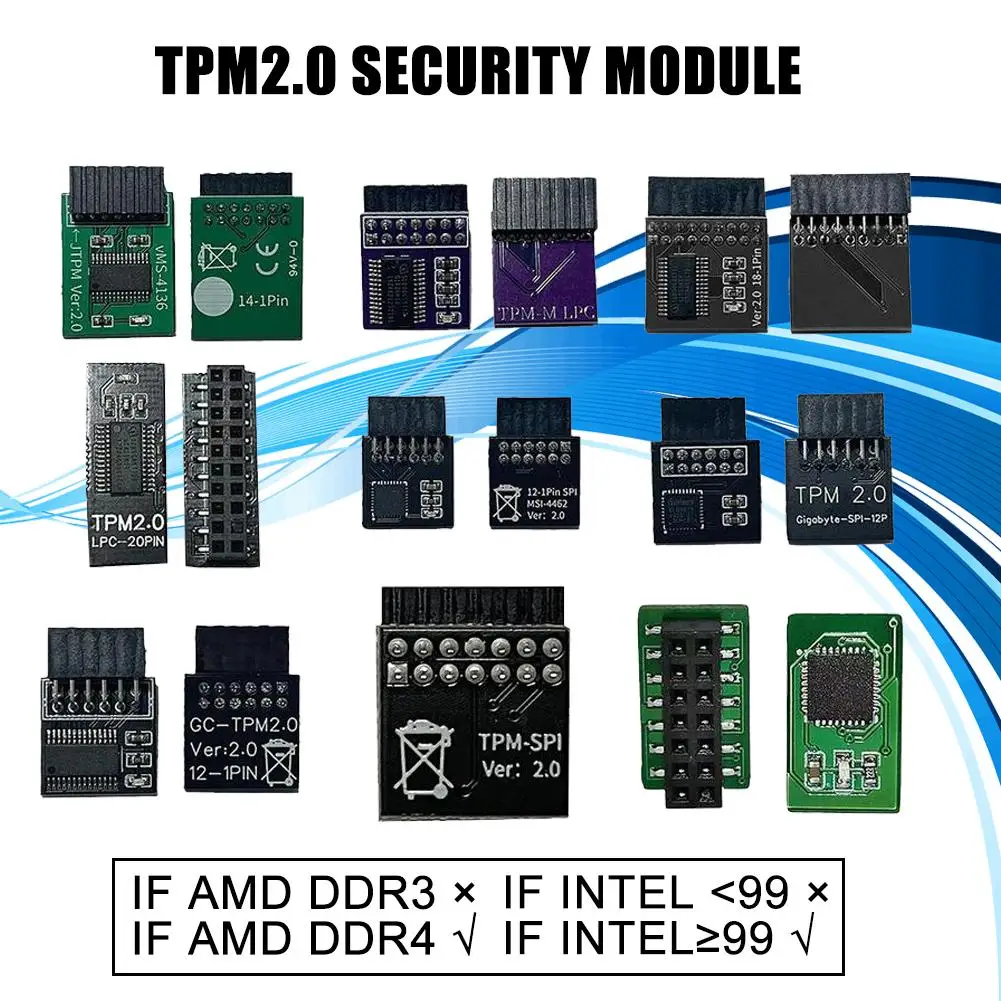 Encryption Security Module Remote Card LPC MSI Interface TPM 2.0 ...