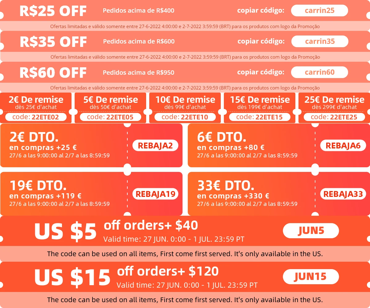 Promo code For AliExpress Summer Sale ! Shop with promo code to save ...