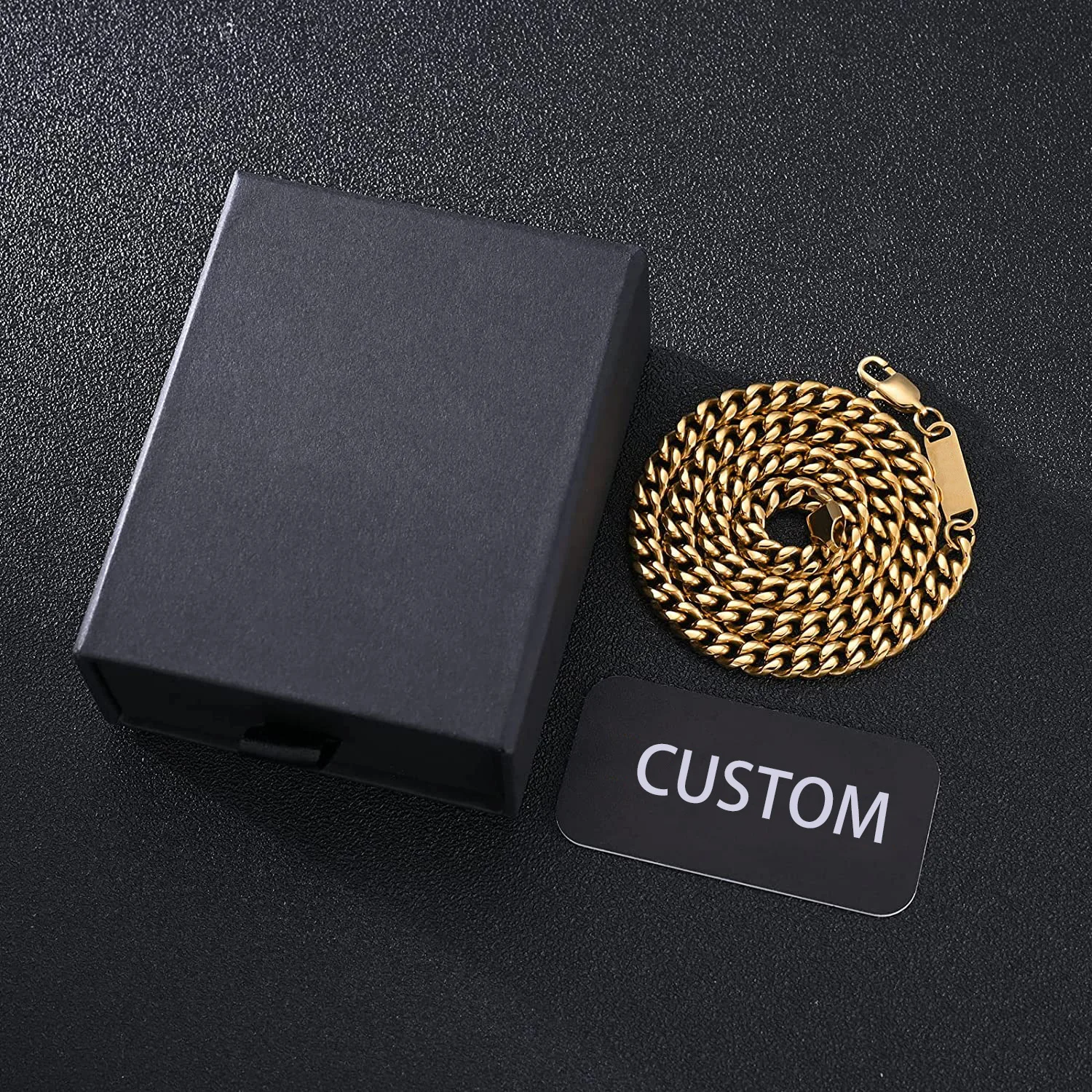 3mm-4mm-6mm-Meatal-Cuban-Chain-Mens-Women-Silver-Stainless-Steel-14K ...