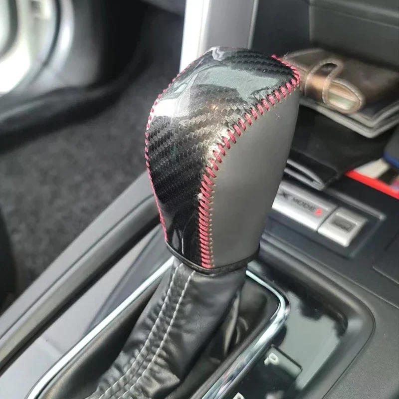 Genuine Leather Gear Knob Cover for Subaru Legacy Outback XV Crosstrek ...