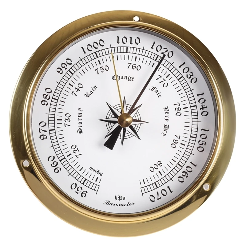 115mm-Wall-Mounted-Thermometer-Hygrometer-Barometer-Watch-Tidal-Clock ...