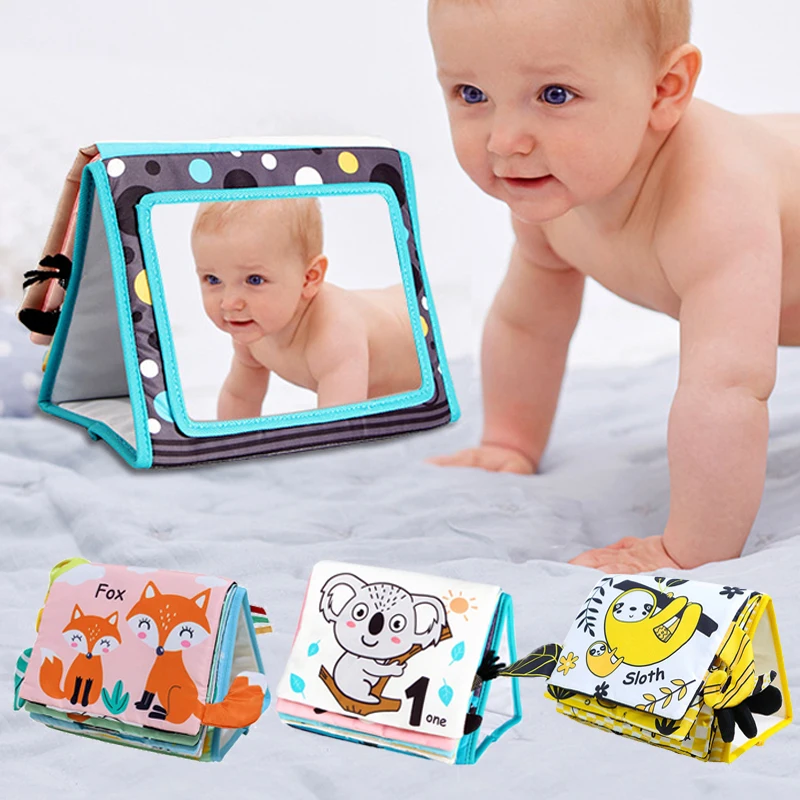 Baby-Floor-Mirror-Sensory-Toys-Tummy-Time-for-Babies-Montessori ...