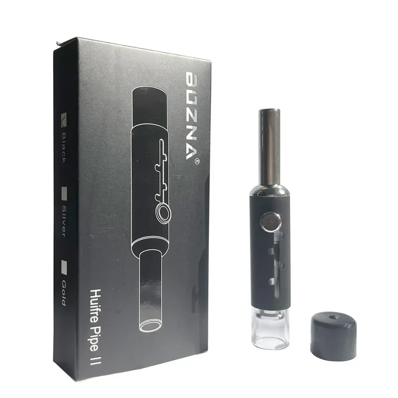 Piston Type Glass Tobaccp Pipe Mouth Tip Herb Retractable Tobacco Pipe ...