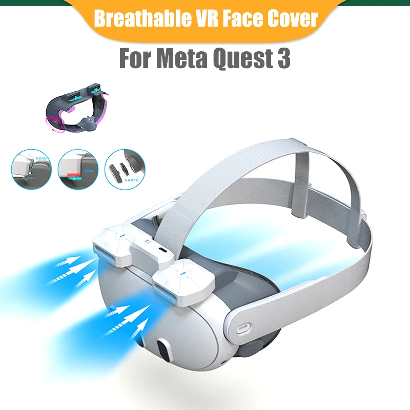 VR-Face-Cover-for-Meta-Quest-3-Facial-Interface-Radiator-Cool-Mask ...