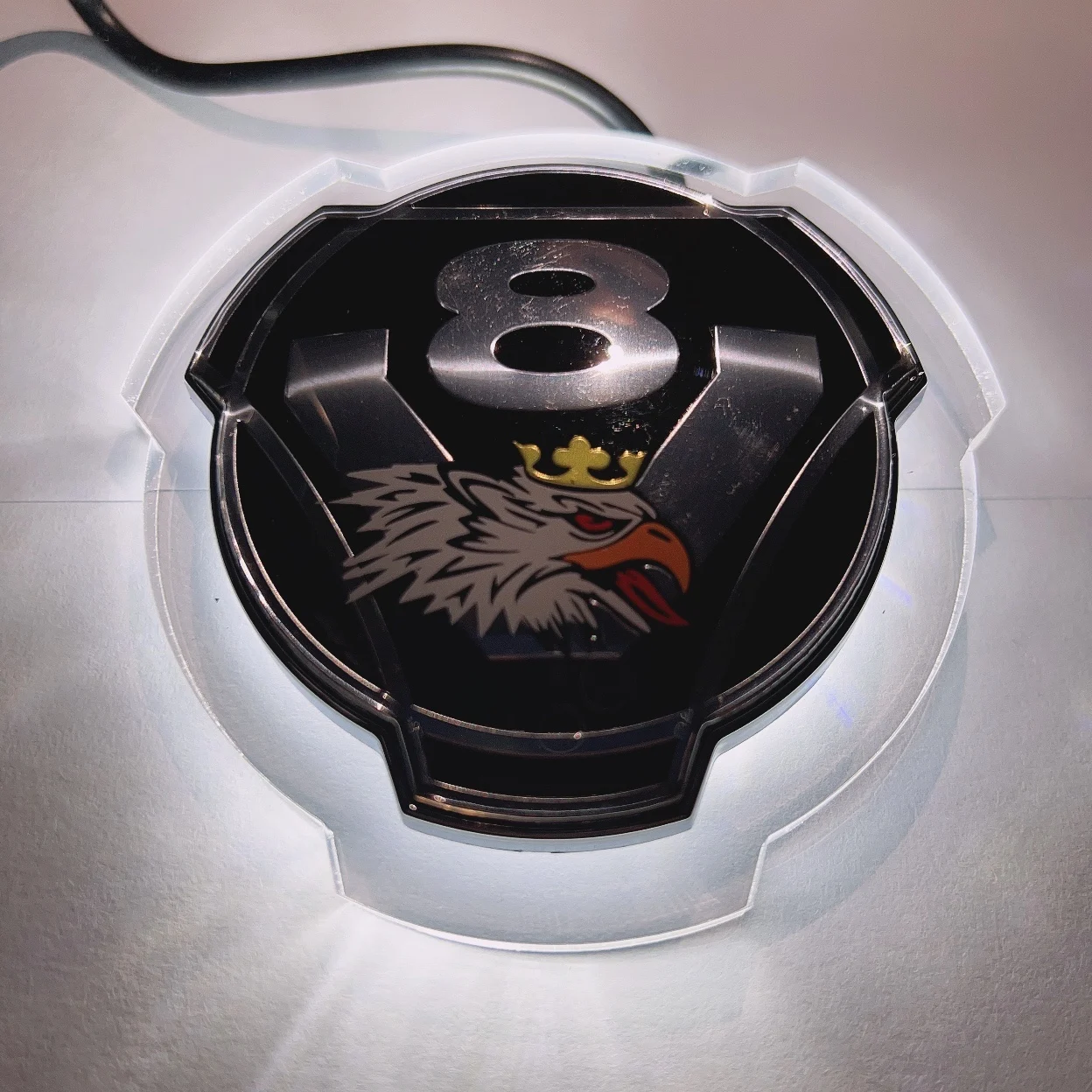 1PC-Blue-Red-Blue-V8-Griffin-For-Scania-Car-Truck-Front-Inserted ...