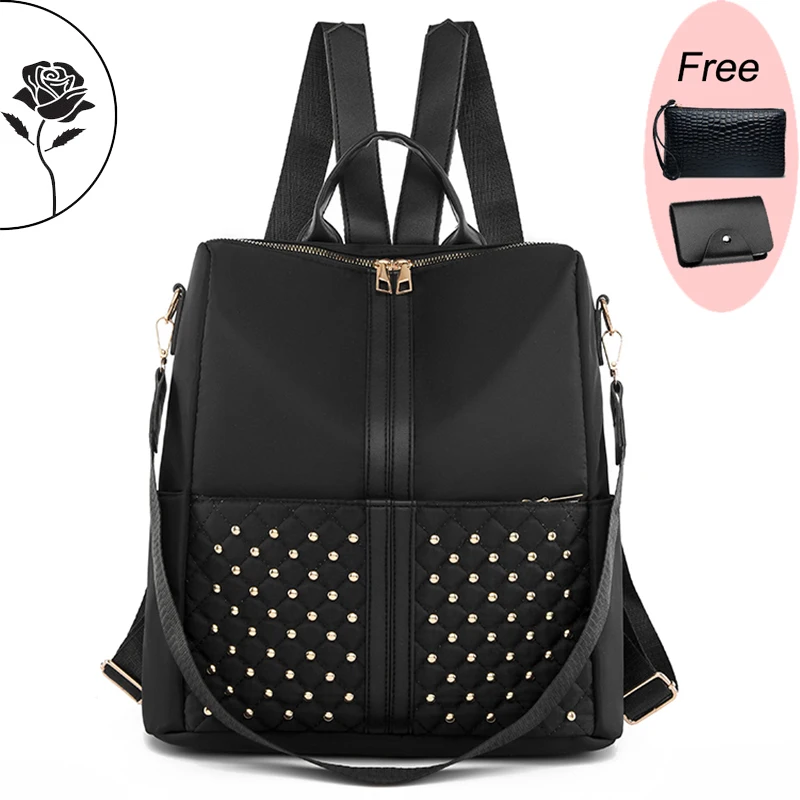 New-Multifunction-Backpack-Women-Waterproof-Oxford-Cloth-Bagpack-Female ...