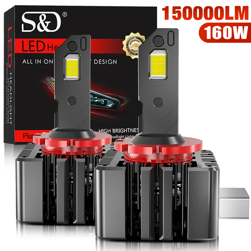 160000LM D3S LED Canbus Headlights D1S D2S 160W Bulbs CSP D4S Car Light ...
